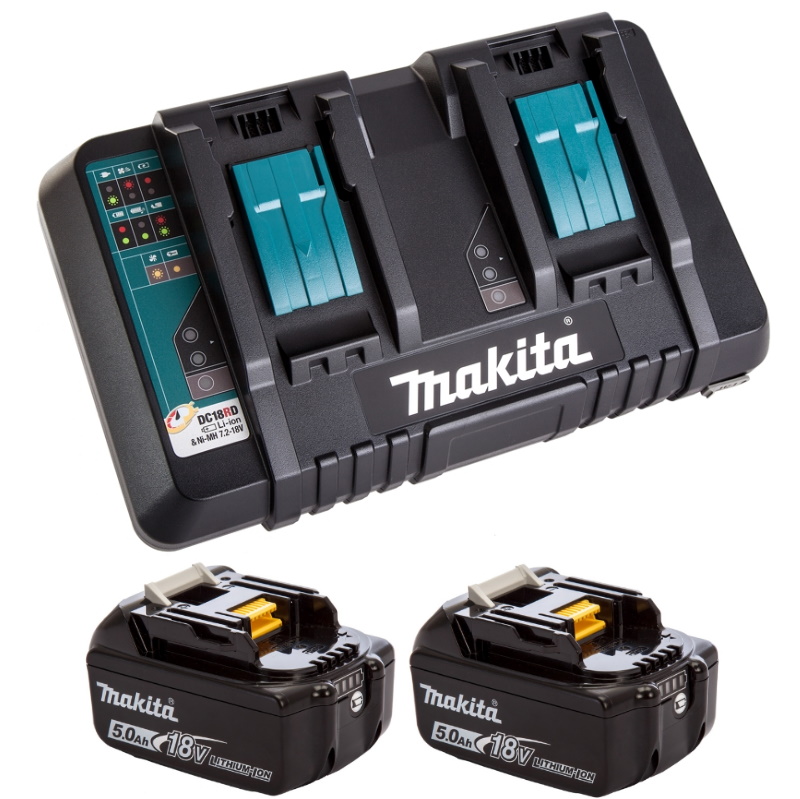 Набор (АКБ BL1850B 2 шт + ЗУ DC18RD) LXT Makita 191L75-3 оригинал ...